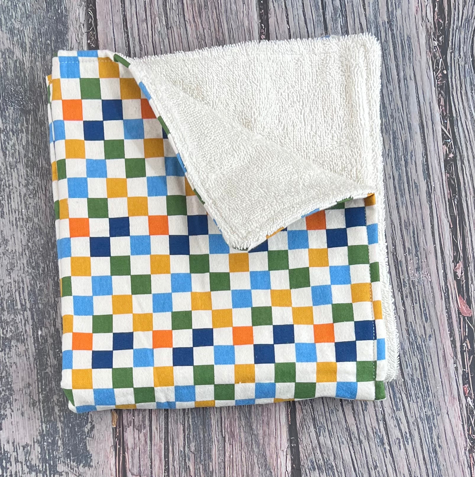 Blue Checkers Burping Cloth – Neisha's Handmade Haven